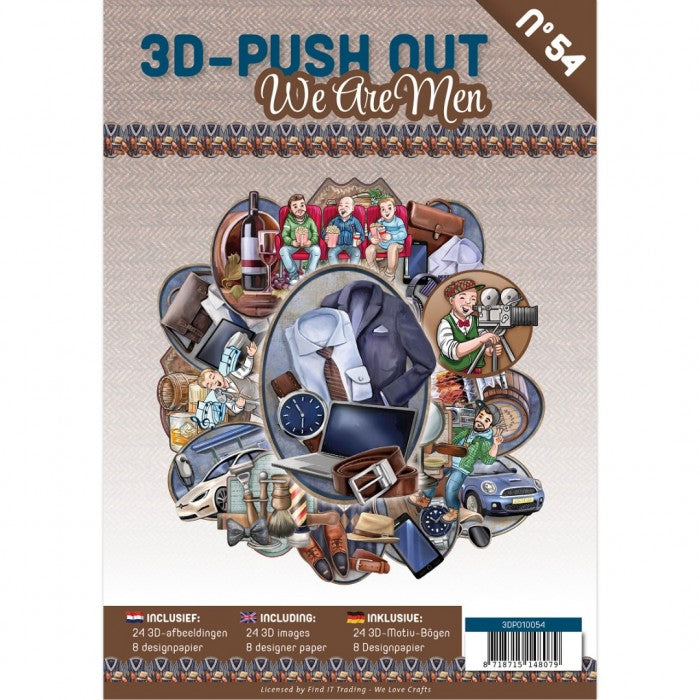 3D Push Out Book Book 54 - We are Men| Craftzone Australia