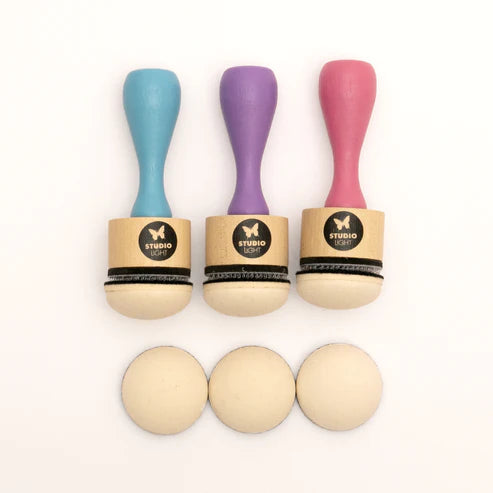Studio Light 3 Ink Blending Tools - including 6 Removable Foams Dome s| Craftzone Australia