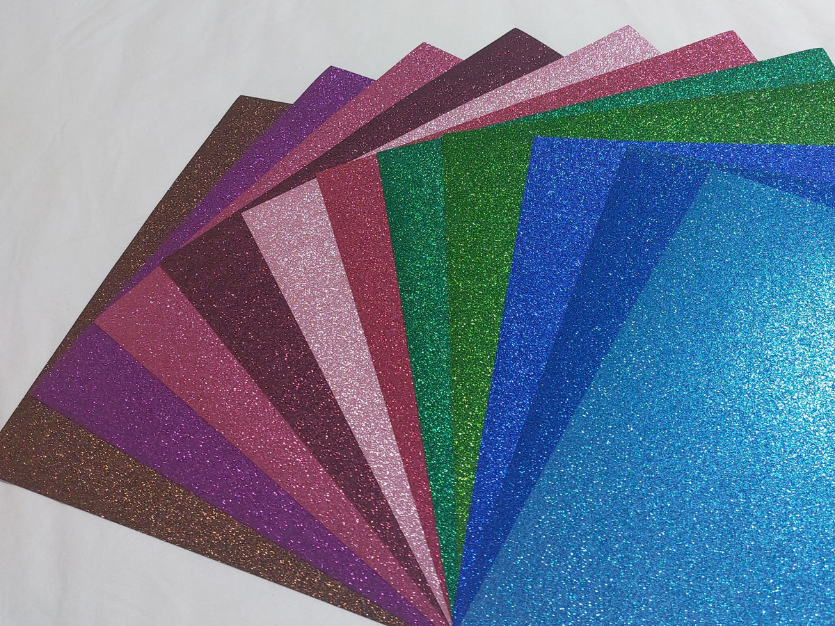 12"x12" Premium Glitter Cardstock Pkt 4 sheets - Available in many col ...