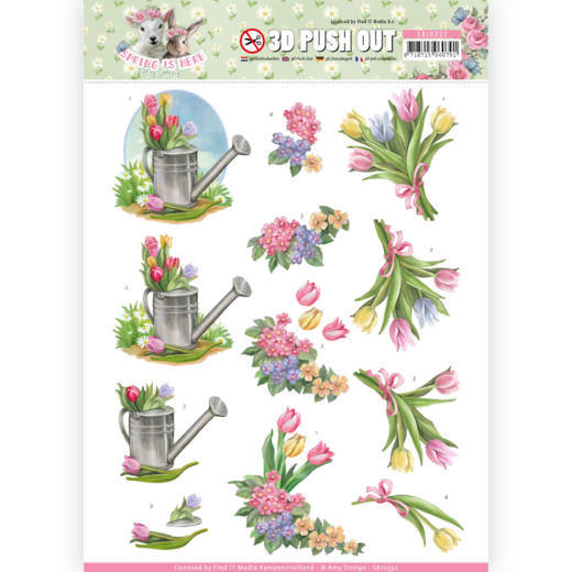 3D Pushout - Amy Design - Spring is Here - Tulips| Craftzone Australia