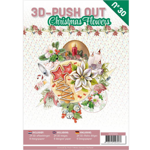 3D Push Out Book No 30- Christmas Flowers| Craftzone Australia