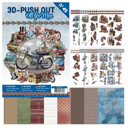 3D Push Out Book No 45 - All for men| Craftzone Australia