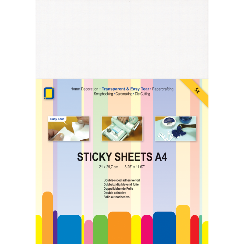 A4 Double Sided Sticky Sheets PKT 5 SHEETS| Craftzone Australia