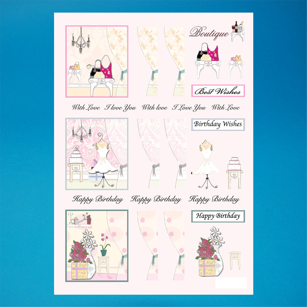 3D - Die Cut -BOUTIQUE WINDOWS DECOUPAGE| Craftzone Australia