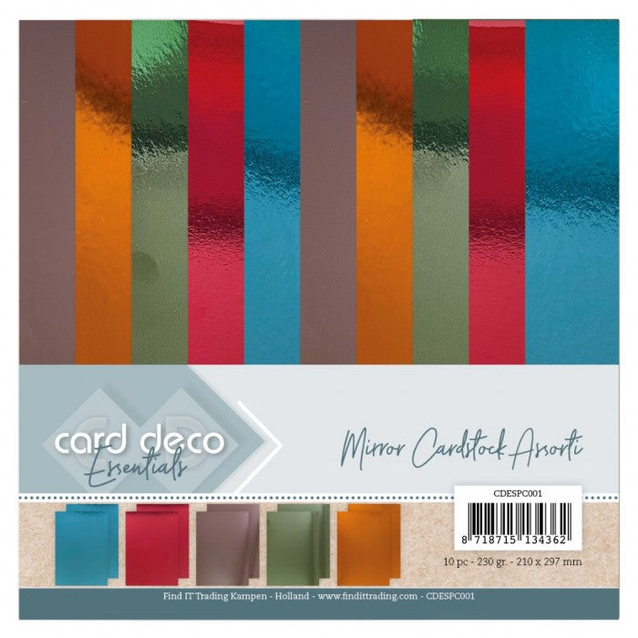 Card Deco Essentials - Mirror Cardstock A4 Assorted colours No 1 ...