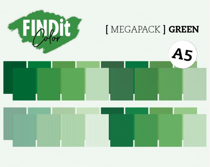 Findit Color - Megapack - Christmas Green - A5 Paper Pad| Craftzone ...