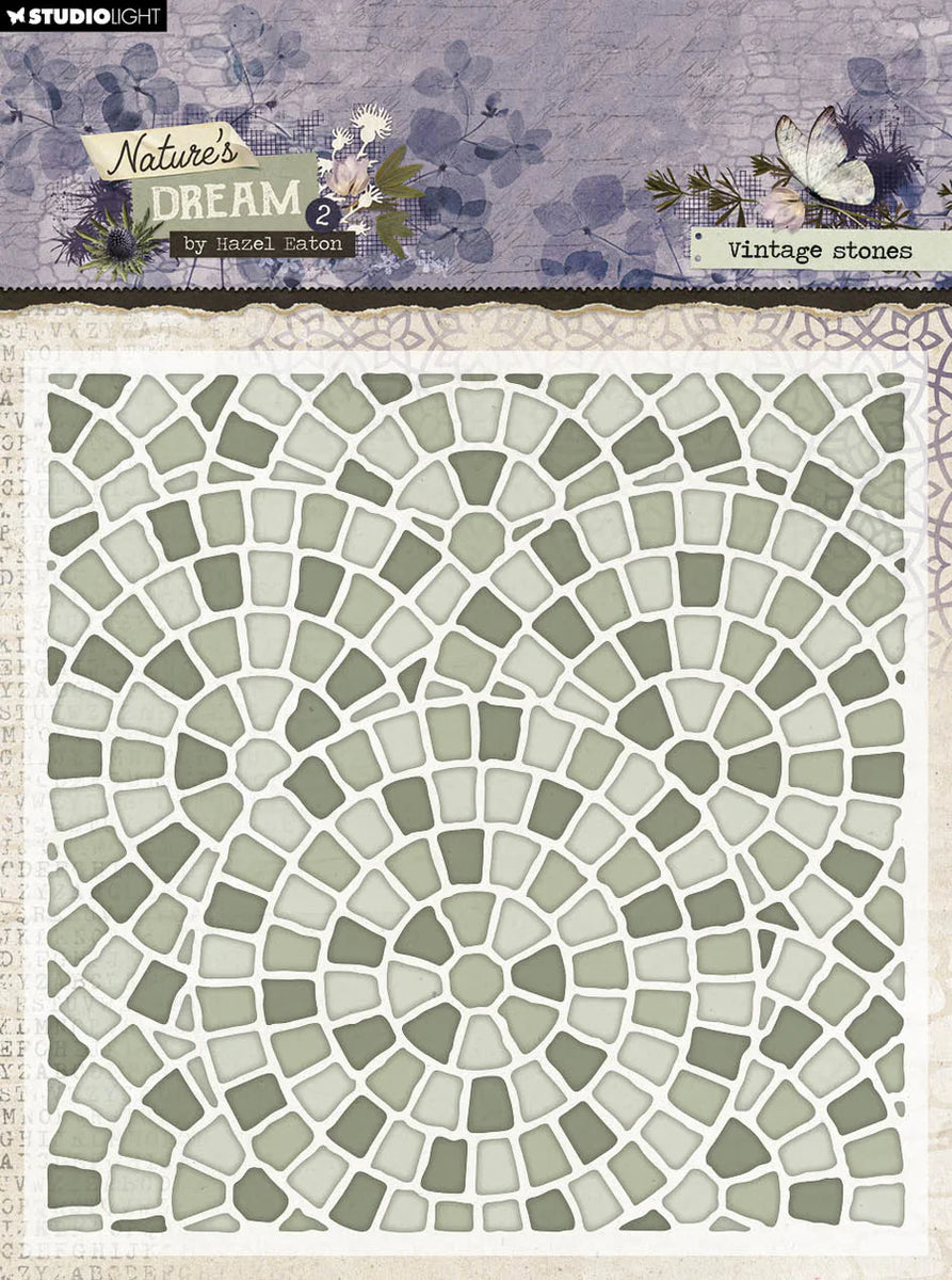 Studio Light • Hazel Eaton - Embossing Folder Vintage Stones Nature's ...