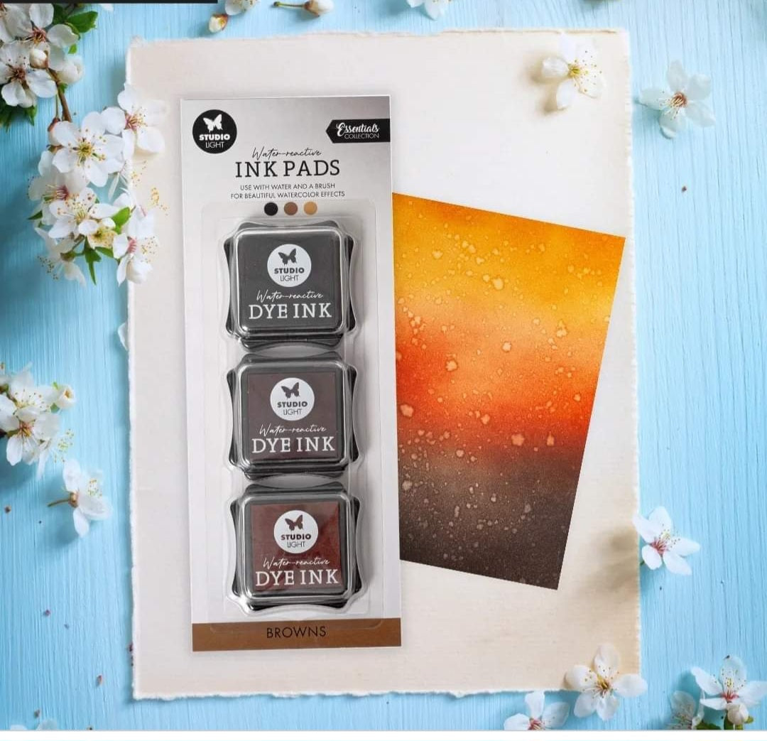 Studio Light • Essentials Water-Reactive Ink Pads Browns| Craftzone ...