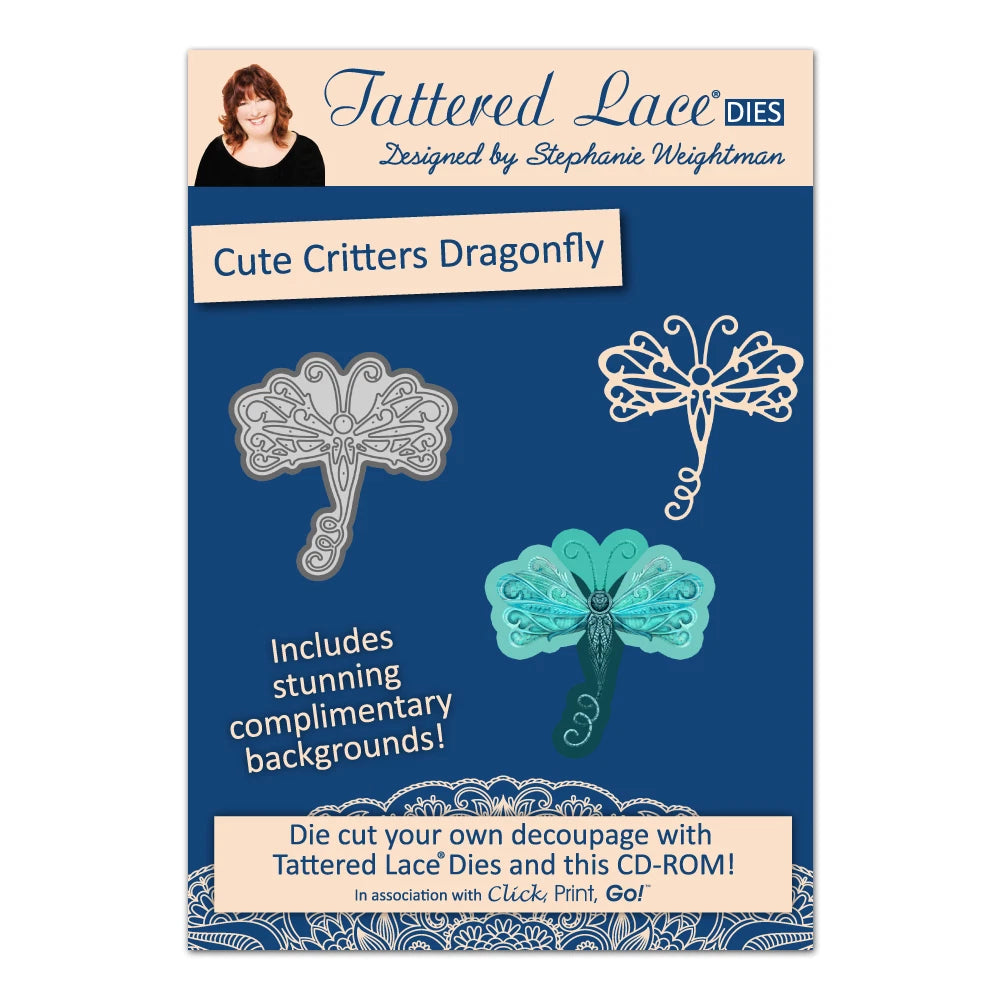 Tattered Lace Dies - Charisma Cute Critters Butterfly die set & CD-ROM ...