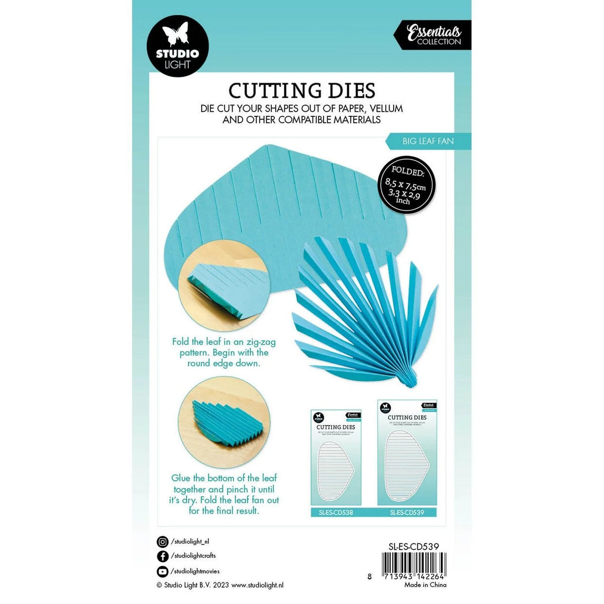 Studio Light • Essentials Cutting Dies Big Leaf Fan| Craftzone Australia