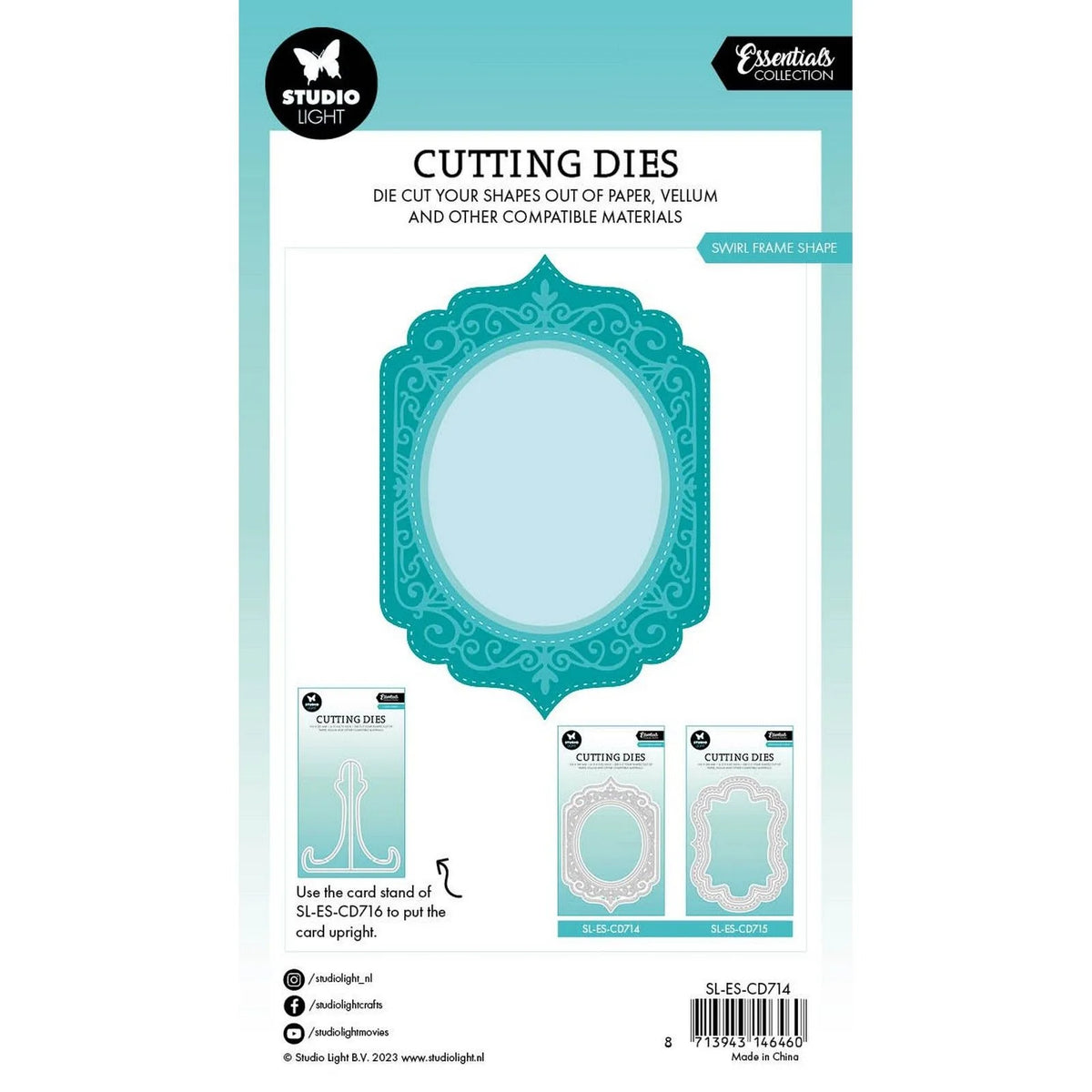 Studio Light • Essentials Cutting Dies Swirl Frame Shape| Craftzone ...