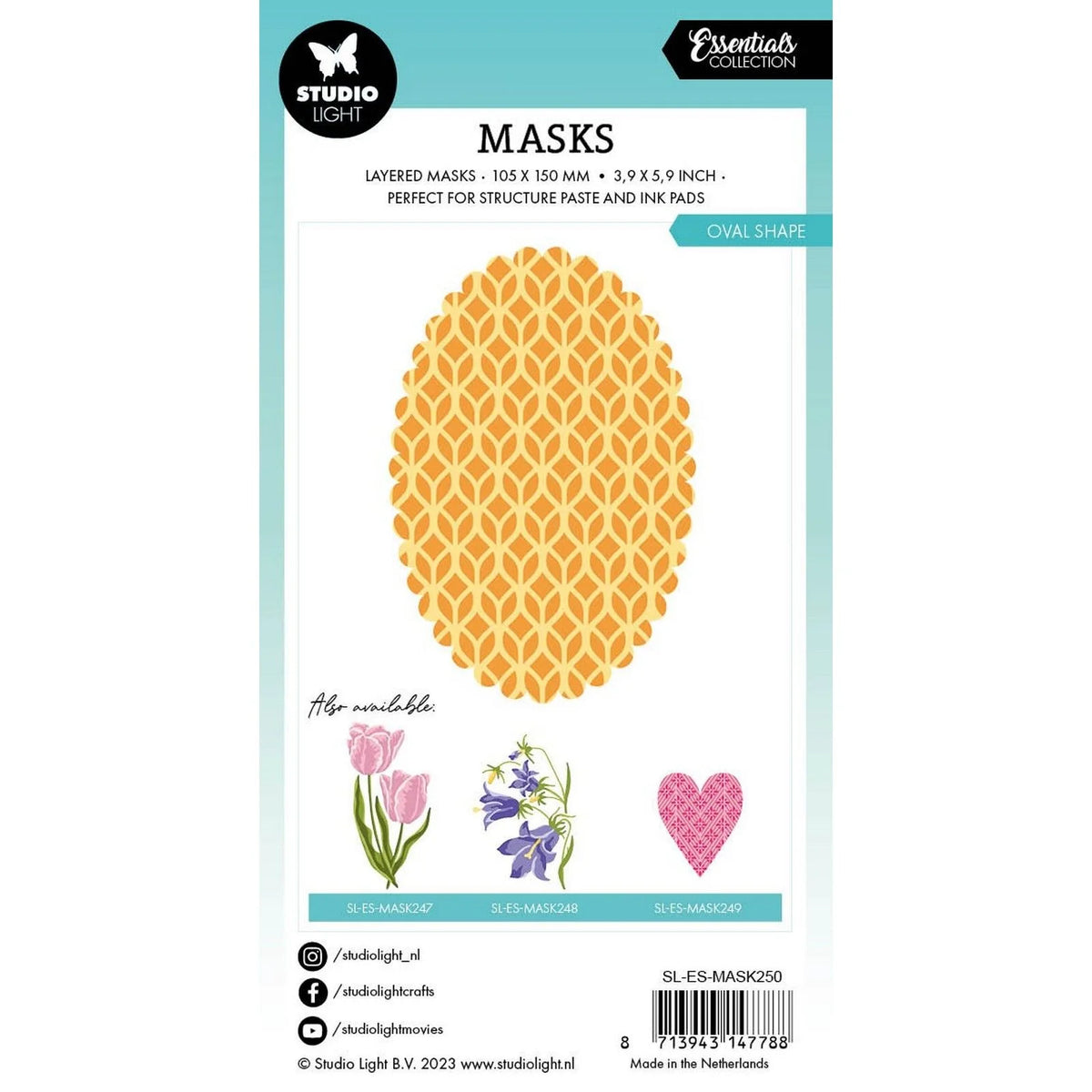 Studio Light • Essentials Masks Oval Shape| Craftzone Australia