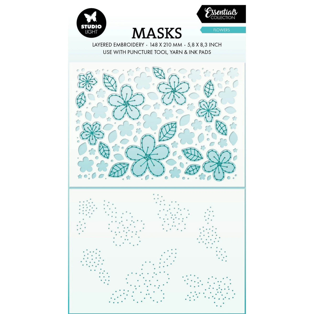 Studio Light - Mask - Essentials Puncture Tool Mask Flowers| Craftzone ...