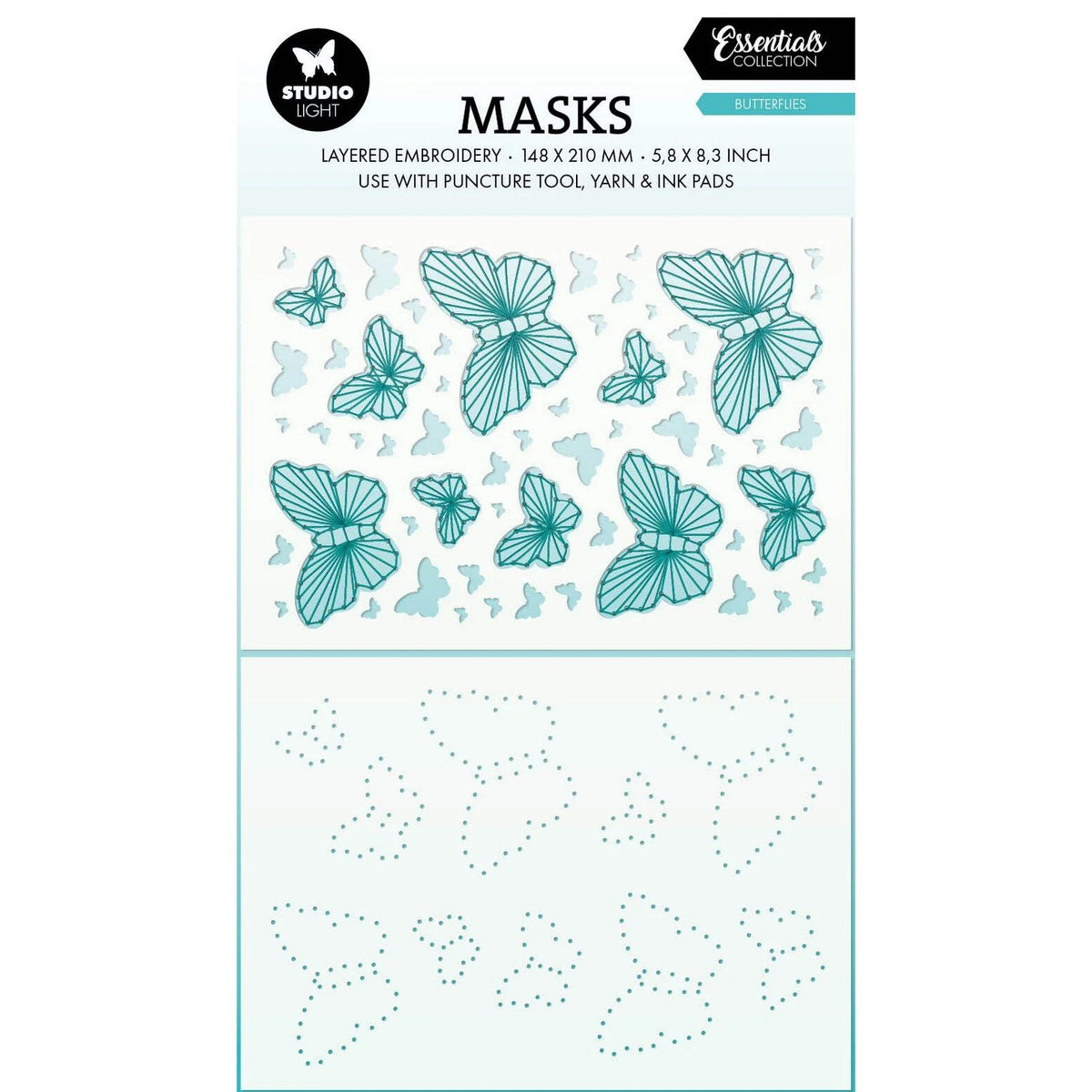 Studio Light - Mask - Essentials Puncture Tool Mask Flowers Butterflie ...