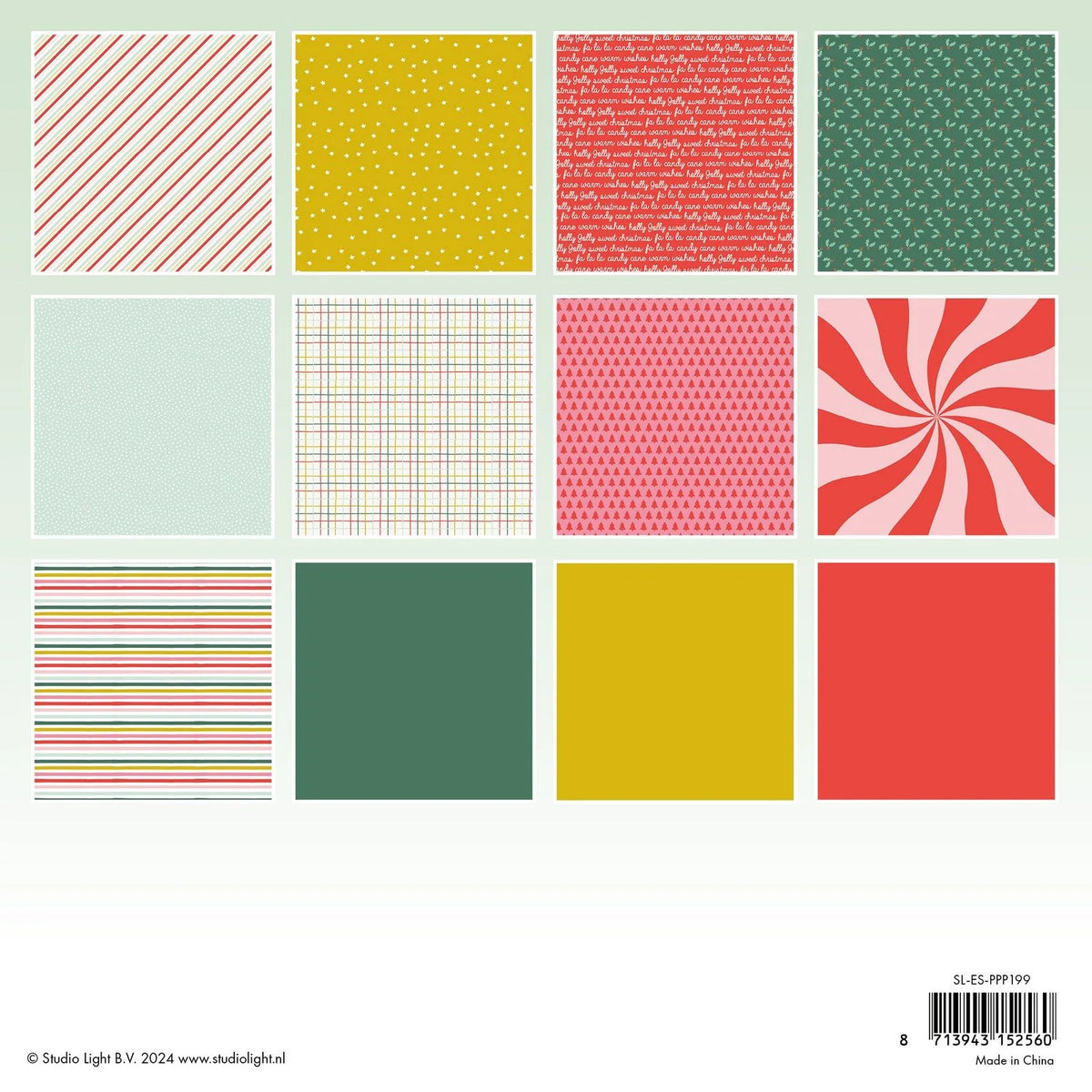 Studio Light • Essentials Pattern Paper Pad Sweet Christmas (8x8 ...