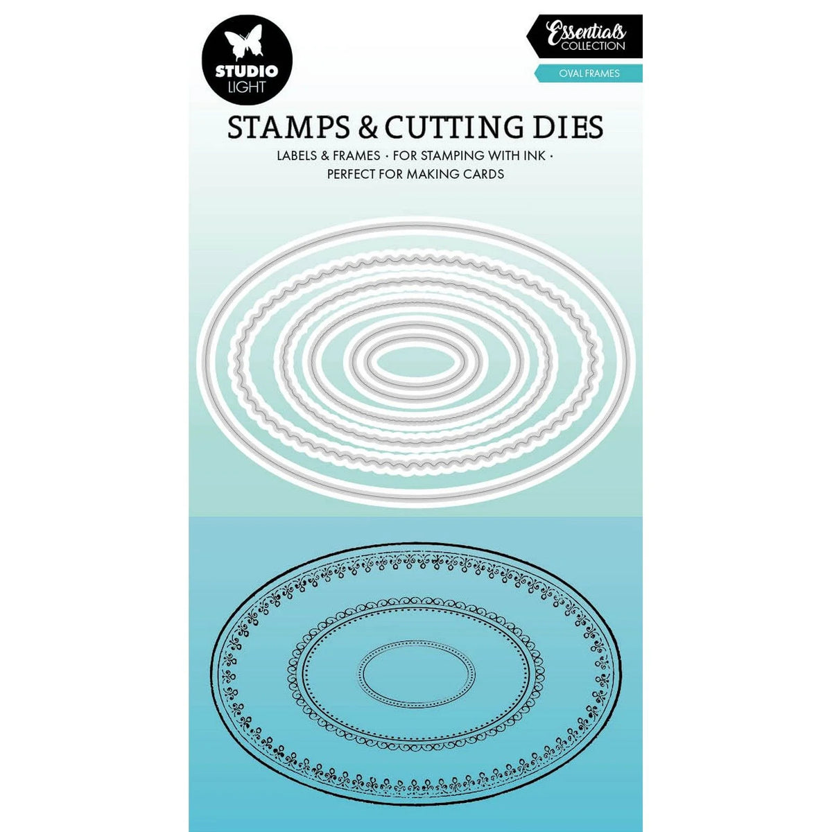 Studio Light • Essentials Stamp & Cutting Dies Oval Frames| Craftzone ...