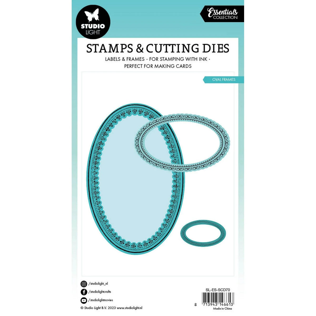 Studio Light • Essentials Stamp & Cutting Dies Oval Frames| Craftzone ...