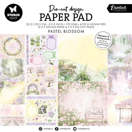 Studio Light - Essentials - 20.3x20.3cm Die-cut Design Paper Pad - Pas| Craftzone Australia