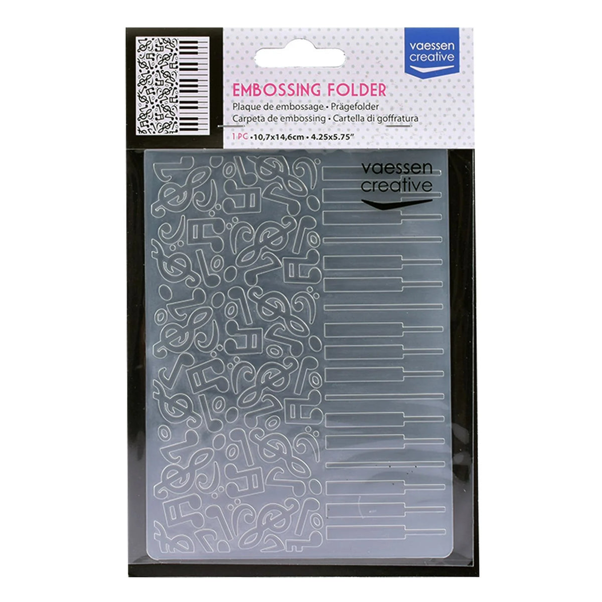 Vaessen Creative - Embossing Folder - Piano & Musical Notes| Craftzone ...