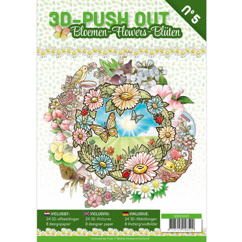 3D Push Out book No 5 - Flowers| Craftzone Australia