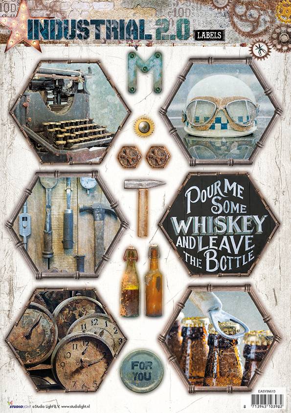 3D - Die Cut - Industrial Labels No 613| Craftzone Australia