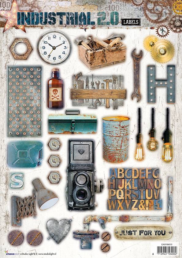 3D - Die Cut - Industrial Labels No 615| Craftzone Australia