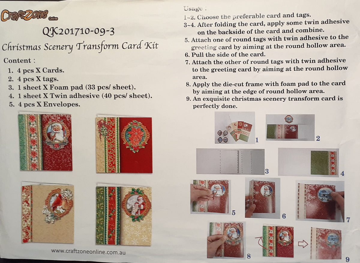3D - PUSH OUT - A4 Christmas Scenery Transform Card Kit| Craftzone ...