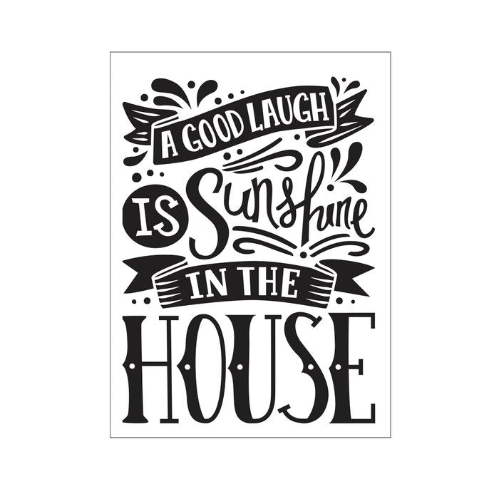 Darice - Embossing folder - "A good laugh is sunshine in the house ...