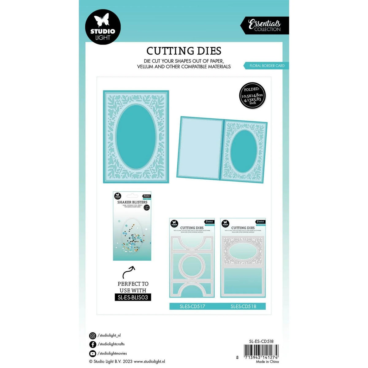 Studio Light • Essentials Cutting Dies Floral Border Card| Craftzone ...